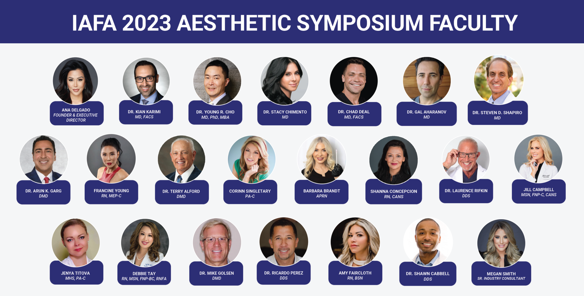 IAFA 2023 Faculty - International Academy of Facial Aesthetics